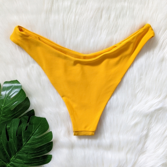 Swim | Yellow High Leg Bikini Bottom | Poshmark